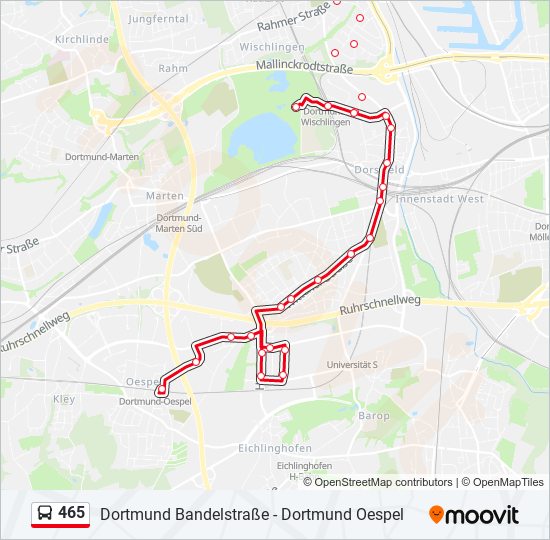 465 Route: Schedules, Stops & Maps - Dortmund Oespel (Updated)