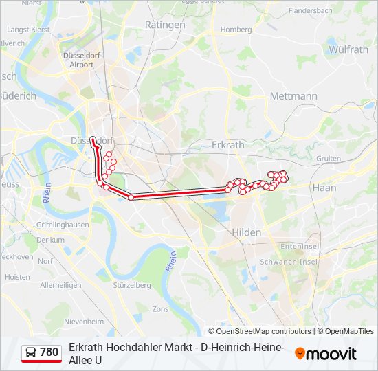 780 Route: Schedules, Stops & Maps - Erkrath Hochdahler Markt (Updated)