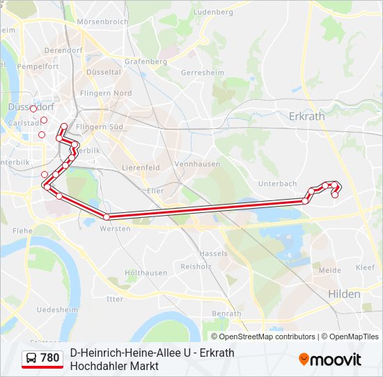 780 Route: Schedules, Stops & Maps - Erkrath Matth.-Claudius-Straße ...