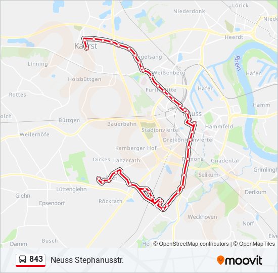 843 Route Fahrpl ne Haltestellen Karten Neuss Stephanusstr