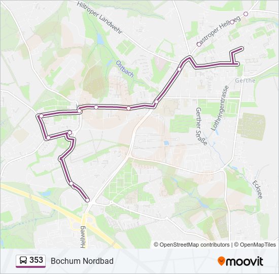353 Route: Fahrpläne, Haltestellen & Karten - Bochum Nordbad (Aktualisiert)