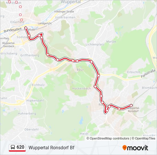 620 Route: Schedules, Stops & Maps - Wuppertal Ronsdorf Bf (Updated)