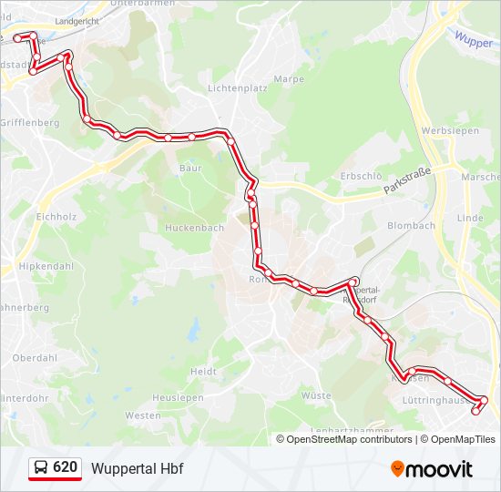 620 Route: Schedules, Stops & Maps - Wuppertal Hbf (Updated)