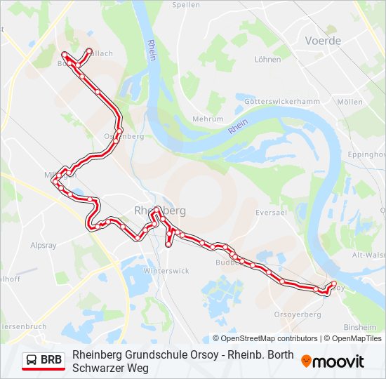 brb Route: Schedules, Stops & Maps - Rheinb. Borth Schwarzer Weg (Updated)