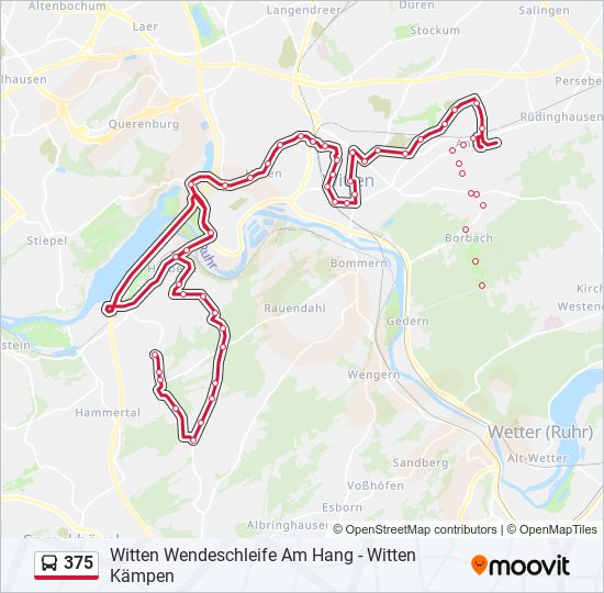 375 Route: Fahrpläne, Haltestellen & Karten - Witten Kämpen (Aktualisiert)