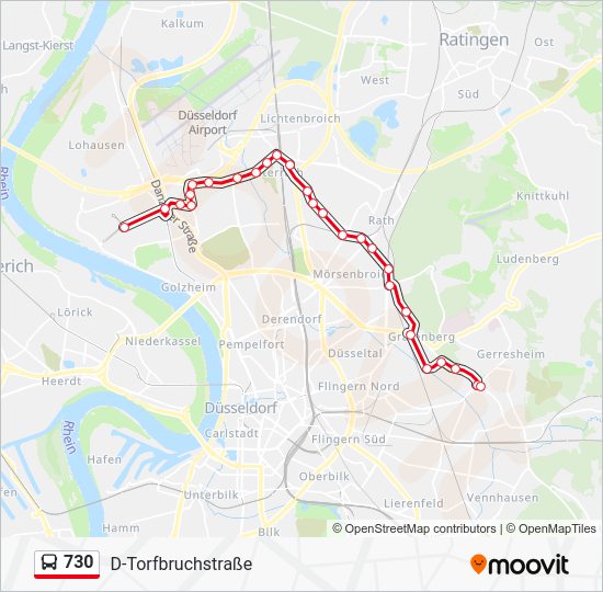 730 Route: Fahrpläne, Haltestellen & Karten - D-Torfbruchstraße ...