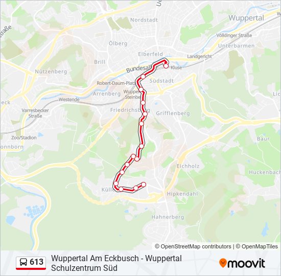 613 Route: Fahrpläne, Haltestellen & Karten - Wuppertal Hbf (Aktualisiert)
