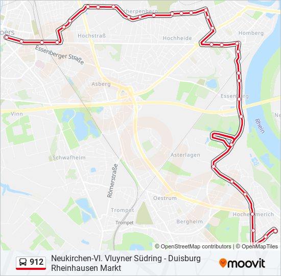 912 Route: Schedules, Stops & Maps - Moers Königlicher Hof (Updated)