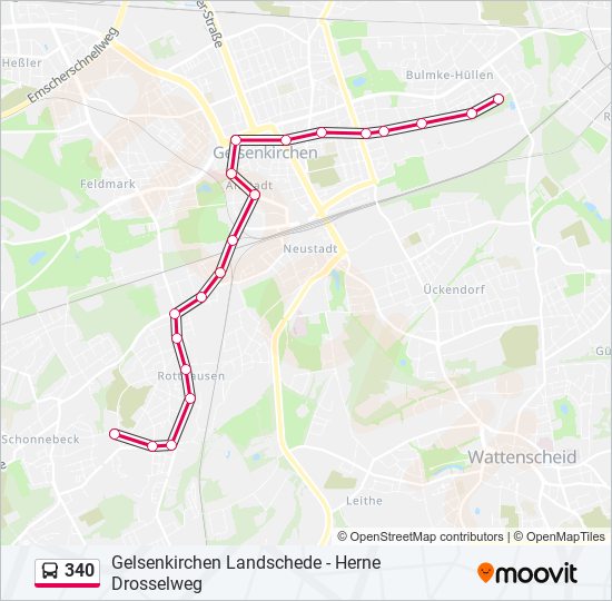 340 Route: Schedules, Stops & Maps - Gelsenkirchen Konradstr. (Updated)