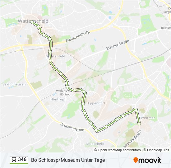 346 Route: Schedules, Stops & Maps - Bo Schlossp/Museum Unter Tage ...