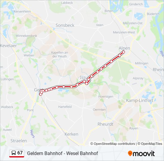 67 Route: Schedules, Stops & Maps - Alpen Adenauerplatz (Updated)