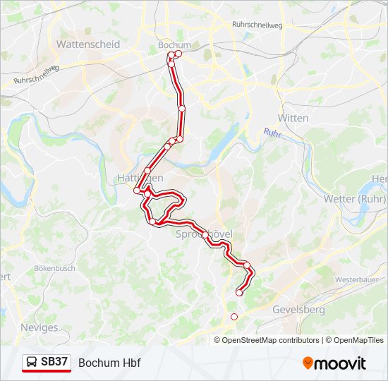 sb37 Route: Fahrpläne, Haltestellen & Karten - Bochum Hbf (Aktualisiert)