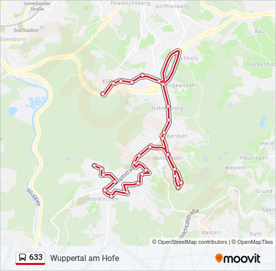 633 Route: Schedules, Stops & Maps - Wuppertal am Hofe (Updated)