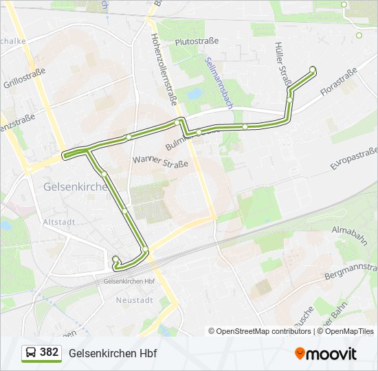 382 Route: Fahrpläne, Haltestellen & Karten - Gelsenkirchen Hbf ...