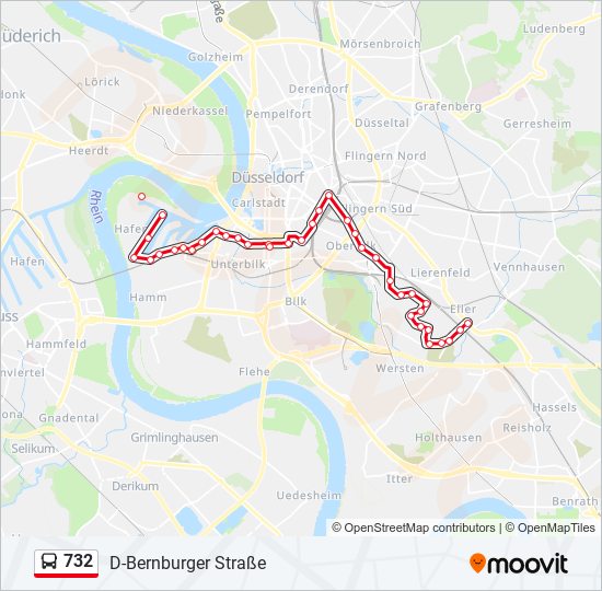 732 Route: Fahrpläne, Haltestellen & Karten - D-Bernburger Straße ...
