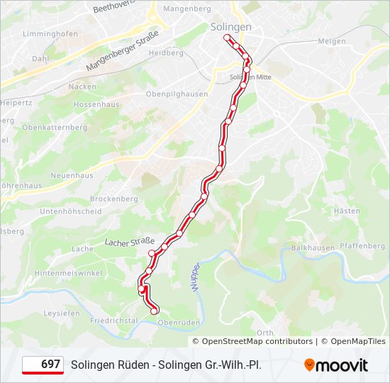 697 Route: Fahrpläne, Haltestellen & Karten - Solingen Gr.-Wilh.-Pl ...