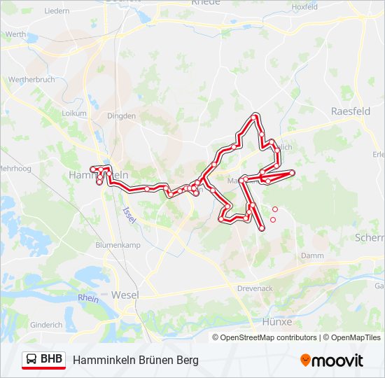 bhb Route: Schedules, Stops & Maps - Hamminkeln Brünen Berg (Updated)