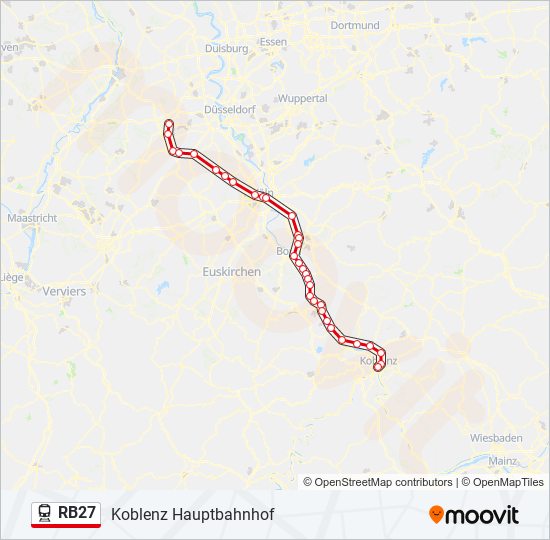 rb27 Route: Schedules, Stops & Maps - Koblenz Hauptbahnhof (Updated)