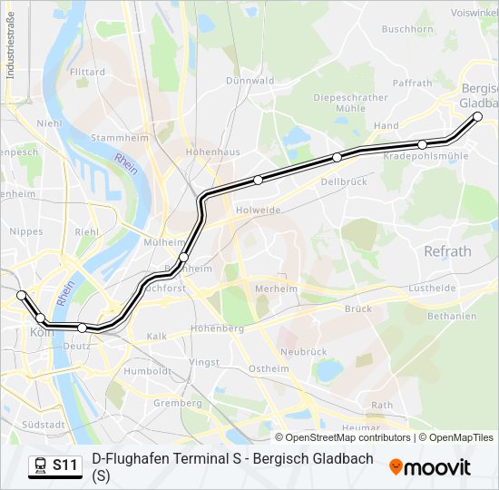 S11 Route: Schedules, Stops & Maps - Köln Hansaring (Updated)