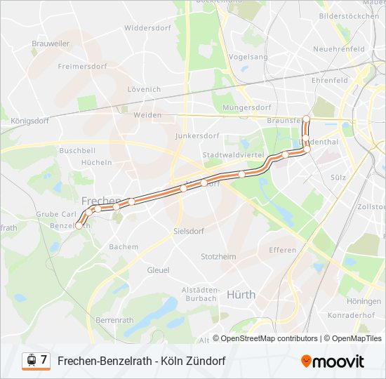 7 Route: Fahrpläne, Haltestellen & Karten - Frechen Frechen-Benzelrath ...