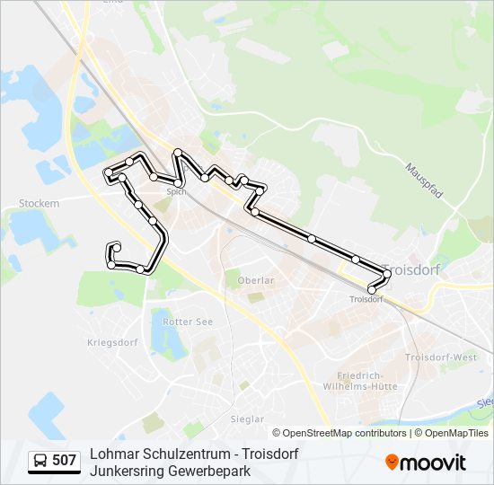 507 Route: Schedules, Stops & Maps - Troisdorf Bf‎→Troisdorf ...