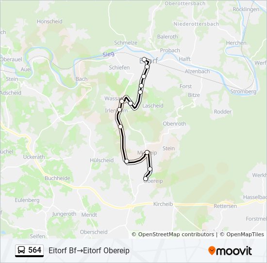 564 Route: Schedules, Stops & Maps - Eitorf Bf‎→Eitorf Obereip (Updated)