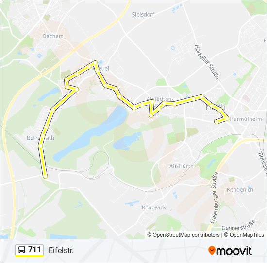 711 Route: Fahrpläne, Haltestellen & Karten - Eifelstr. (Aktualisiert)