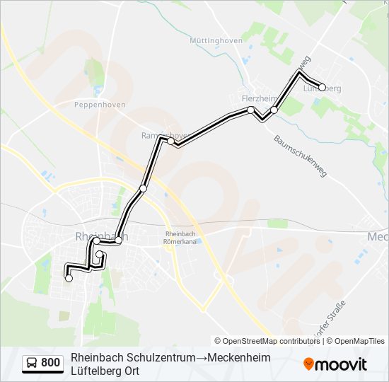 800 Route: Schedules, Stops & Maps - Rheinbach Schulzentrum‎→Meckenheim ...