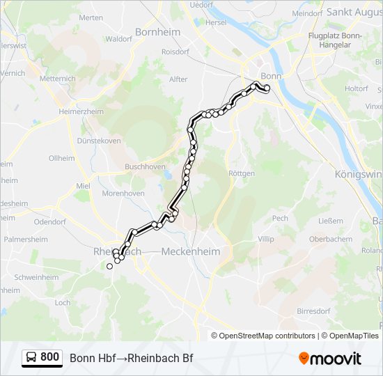 800 Route: Schedules, Stops & Maps - Bonn Hbf‎→Rheinbach Bf (Updated)