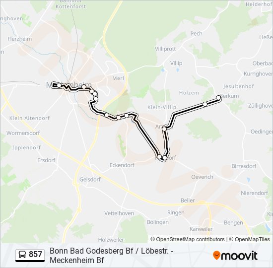 857 Route: Schedules, Stops & Maps - Wachtberg Berkum Ekz‎→Meckenheim ...