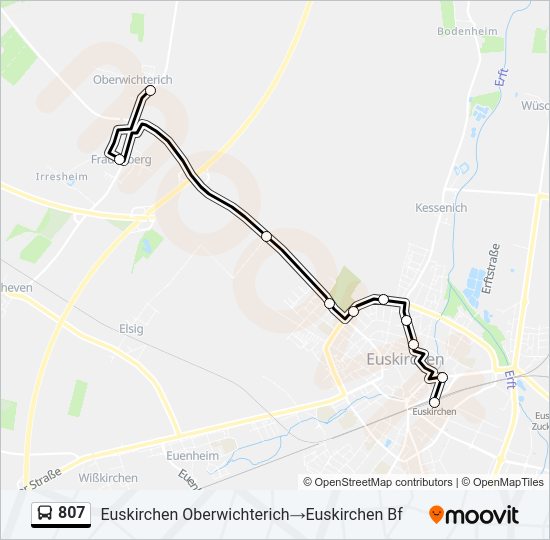 807 Route: Fahrpläne, Haltestellen & Karten - Euskirchen Oberwichterich ...