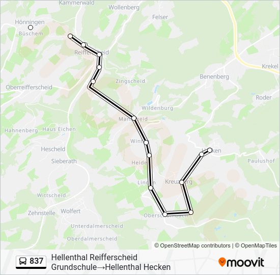837 Route: Schedules, Stops & Maps - Hellenthal Reifferscheid ...