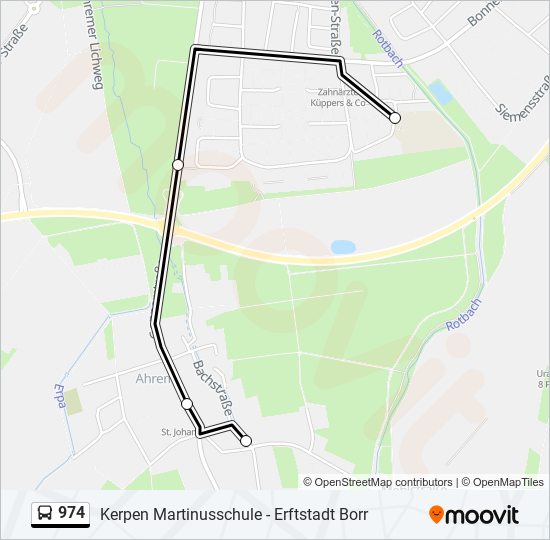 974 Route: Schedules, Stops & Maps - Erftstadt Ahrem Ort‎→Erftstadt ...