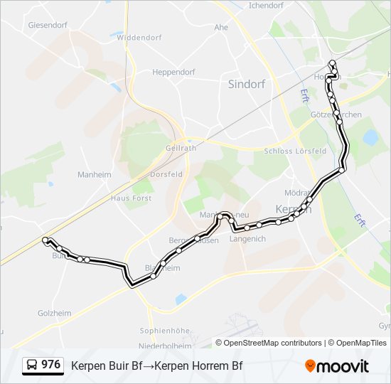 976 Route: Fahrpläne, Haltestellen & Karten - Kerpen Buir Bf‎→Kerpen ...