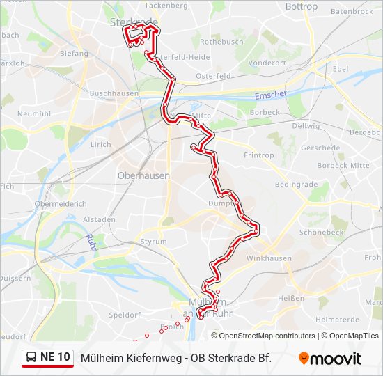 ne 10 Route: Schedules, Stops & Maps - Ob Sterkrade Bf. (Updated)