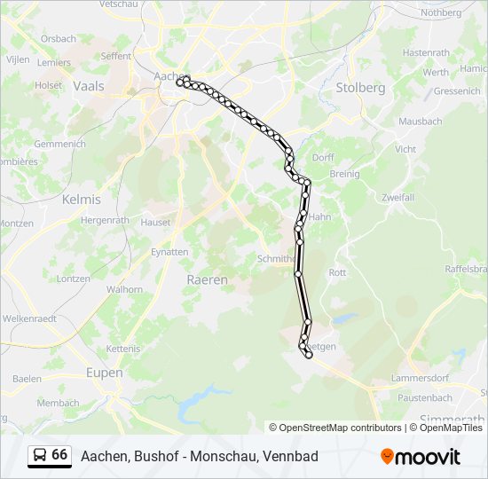 66 Route: Fahrpläne, Haltestellen & Karten - Aachen Bushof (Aktualisiert)