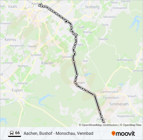66 Route: Fahrpläne, Haltestellen & Karten - Aachen Bushof (Aktualisiert)