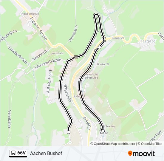 66v Route: Fahrpläne, Haltestellen & Karten - Aachen Bushof (Aktualisiert)