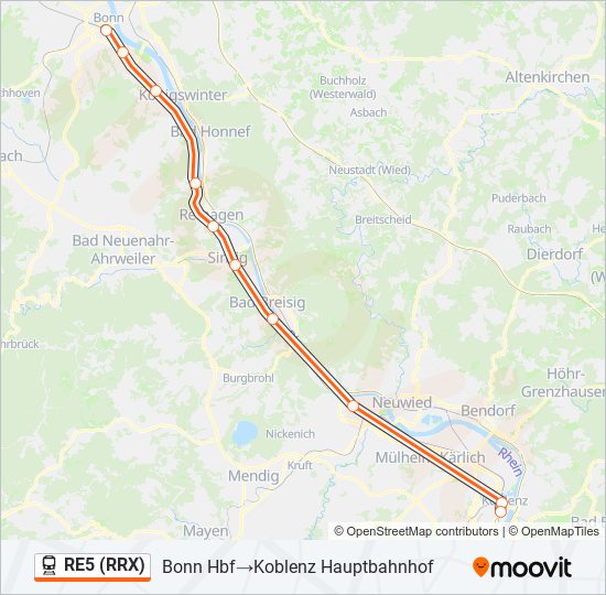 re5 rrx Route: Schedules, Stops & Maps - Bonn Hbf‎→Koblenz Hauptbahnhof ...