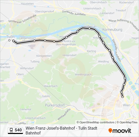 S40 Route: Schedules, Stops & Maps - Wien Franz-Josefs-Bahnhof (Updated)