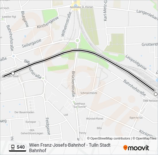 S40 Route: Fahrpläne, Haltestellen & Karten - Tulln Bahnhof (Aktualisiert)