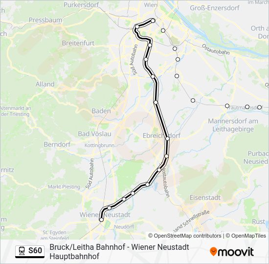 s60 Route: Schedules, Stops & Maps - Wiener Neustadt Hauptbahnhof (Updated)