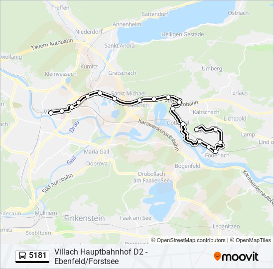 5181 Route: Schedules, Stops & Maps - Villach Hauptbahnhof (Updated)