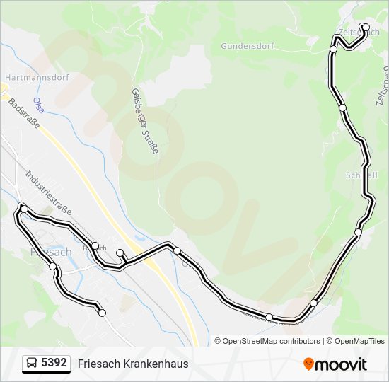 5392 Route: Schedules, Stops & Maps - Friesach Krankenhaus (Updated)
