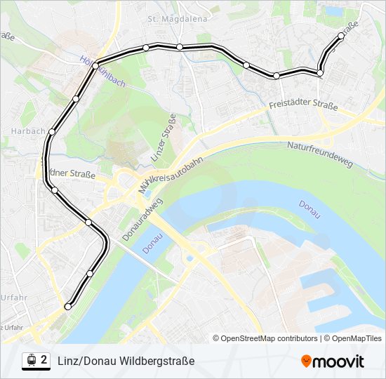 2 Route: Schedules, Stops & Maps - Linz/Donau Wildbergstraße (Updated)
