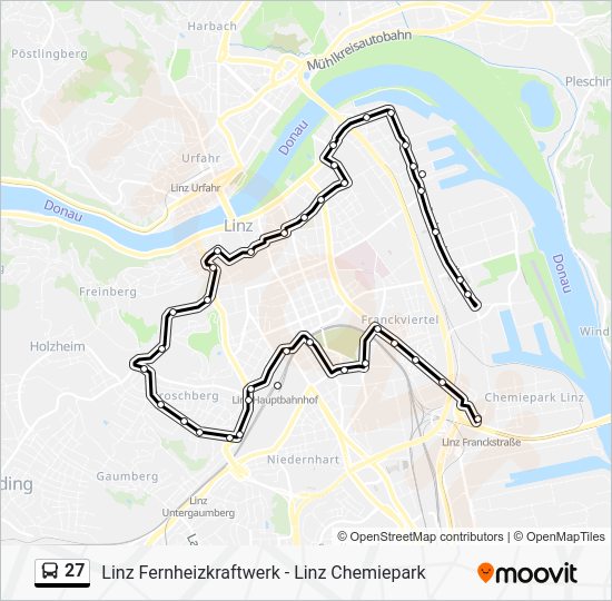 27 Route: Schedules, Stops & Maps - Linz/Donau Chemiepark (Updated)