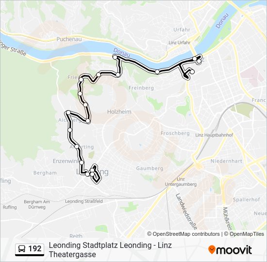 192 Route: Schedules, Stops & Maps - Leonding Stadtplatz Leonding (Updated)
