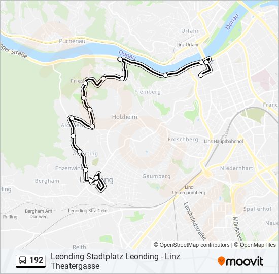 192 Route: Schedules, Stops & Maps - Leonding Stadtplatz Leonding (Updated)