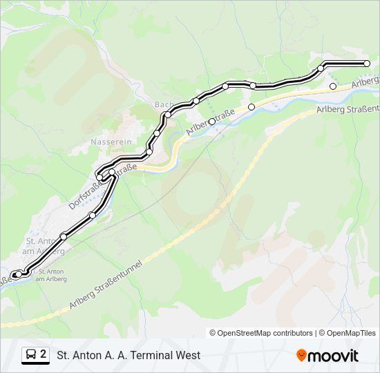 2 Route: Schedules, Stops & Maps - St. Anton A. A. Terminal West (Updated)