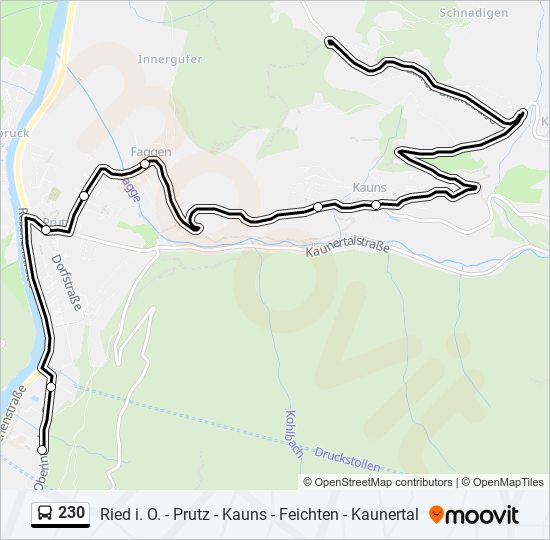 230 Route: Schedules, Stops & Maps - Prutz Mittelschule (Updated)